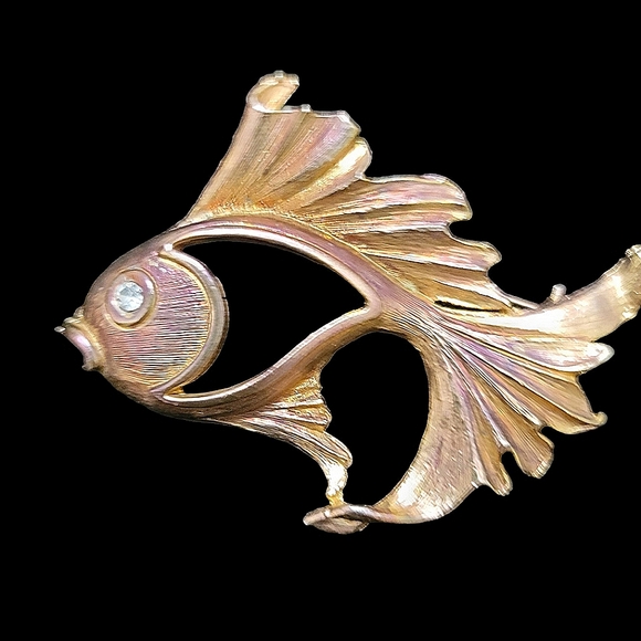 no brand | Jewelry | Vintage Coppertone Fish Brooch Pin 225 X 3 | Poshmark